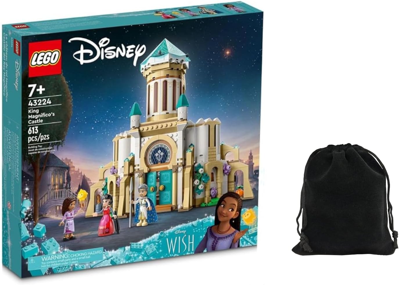 LEGO Disney Wish: King Magnifico’s Castle 43224 Building Toy Set, AA ...