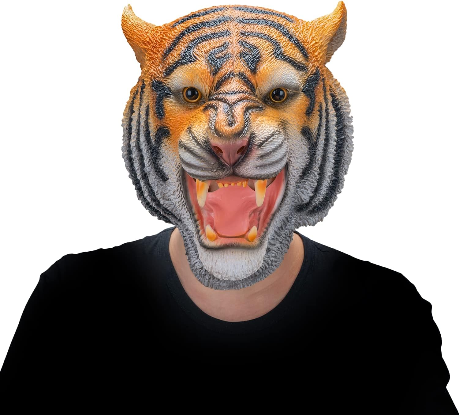 AQKILO® Tiger Mask Wild Animal Latex Full Head Realistic Masks Fancy ...
