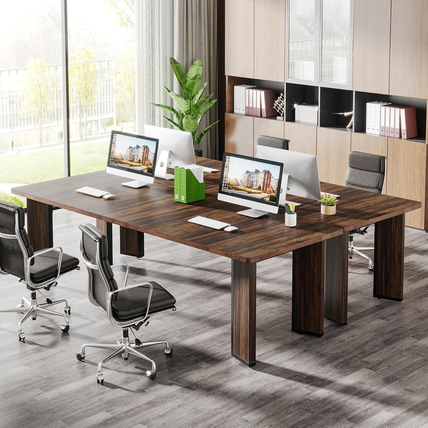 Tribesigns 78.8 inch Extra Long Computer Desk, 2 Person Home Office ...