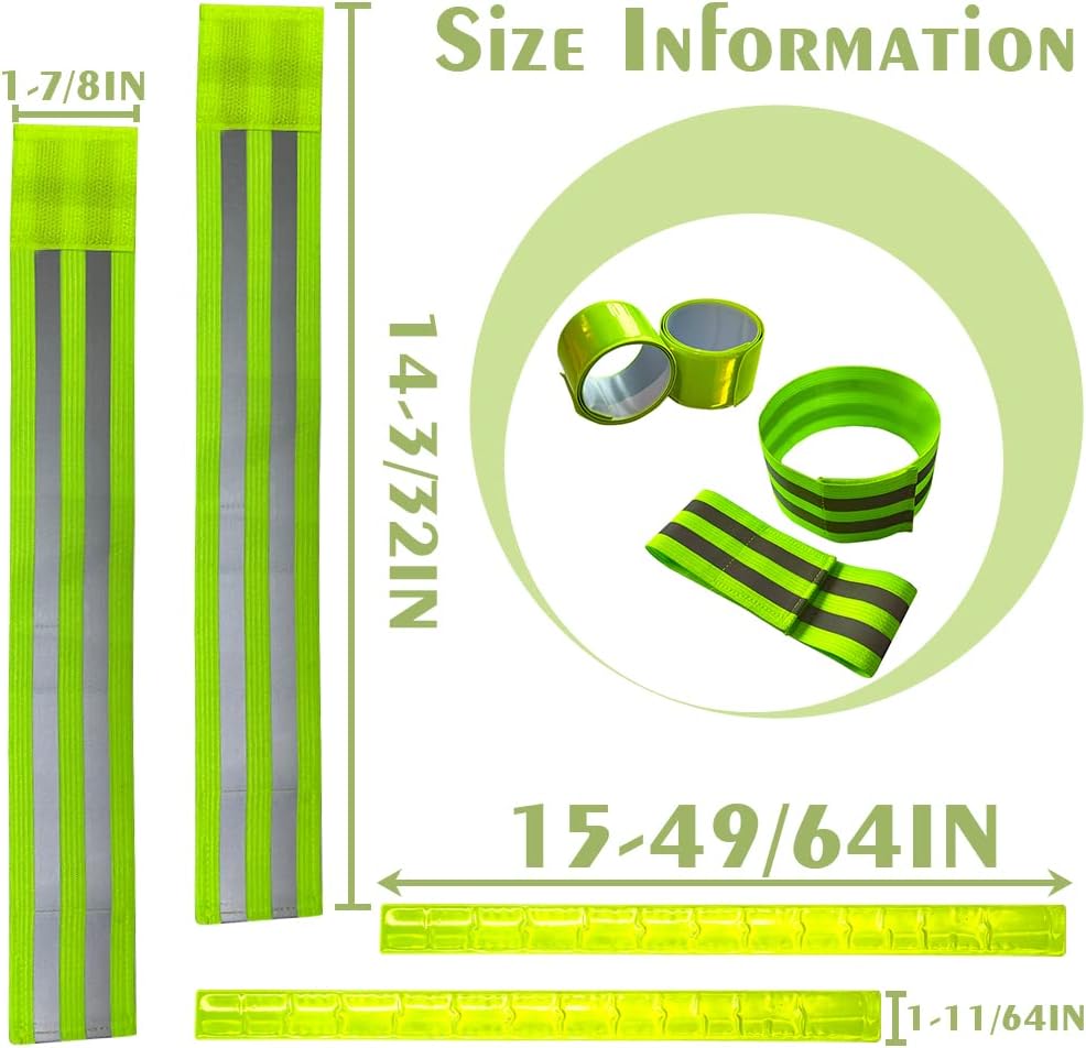 Reflective Vest Running Gear Set, High Visibility Reflective Gear,1 ...