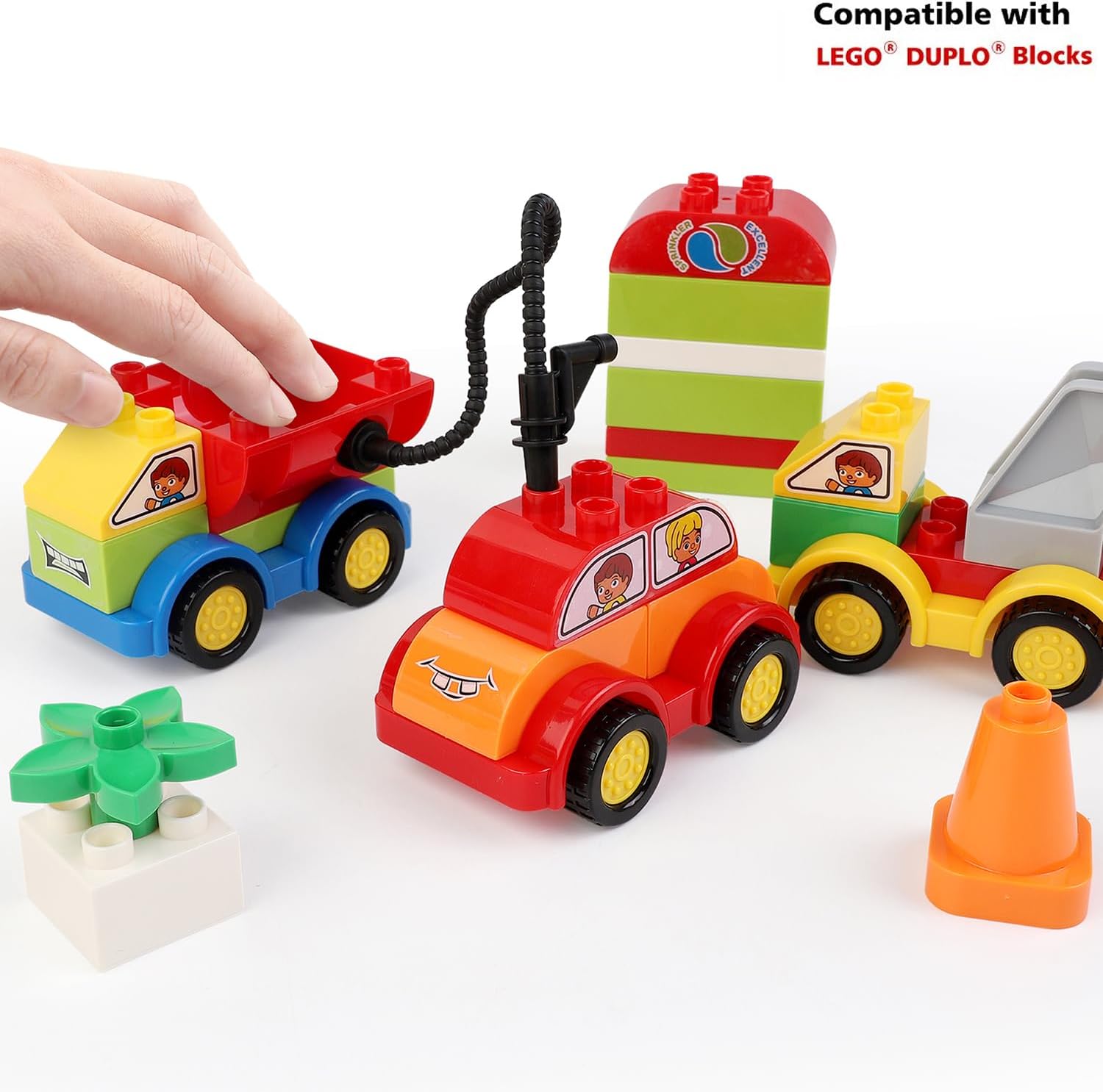 12 PCS Car Building Blocks Set - Build Your Own Toy Vehicles Brick ...