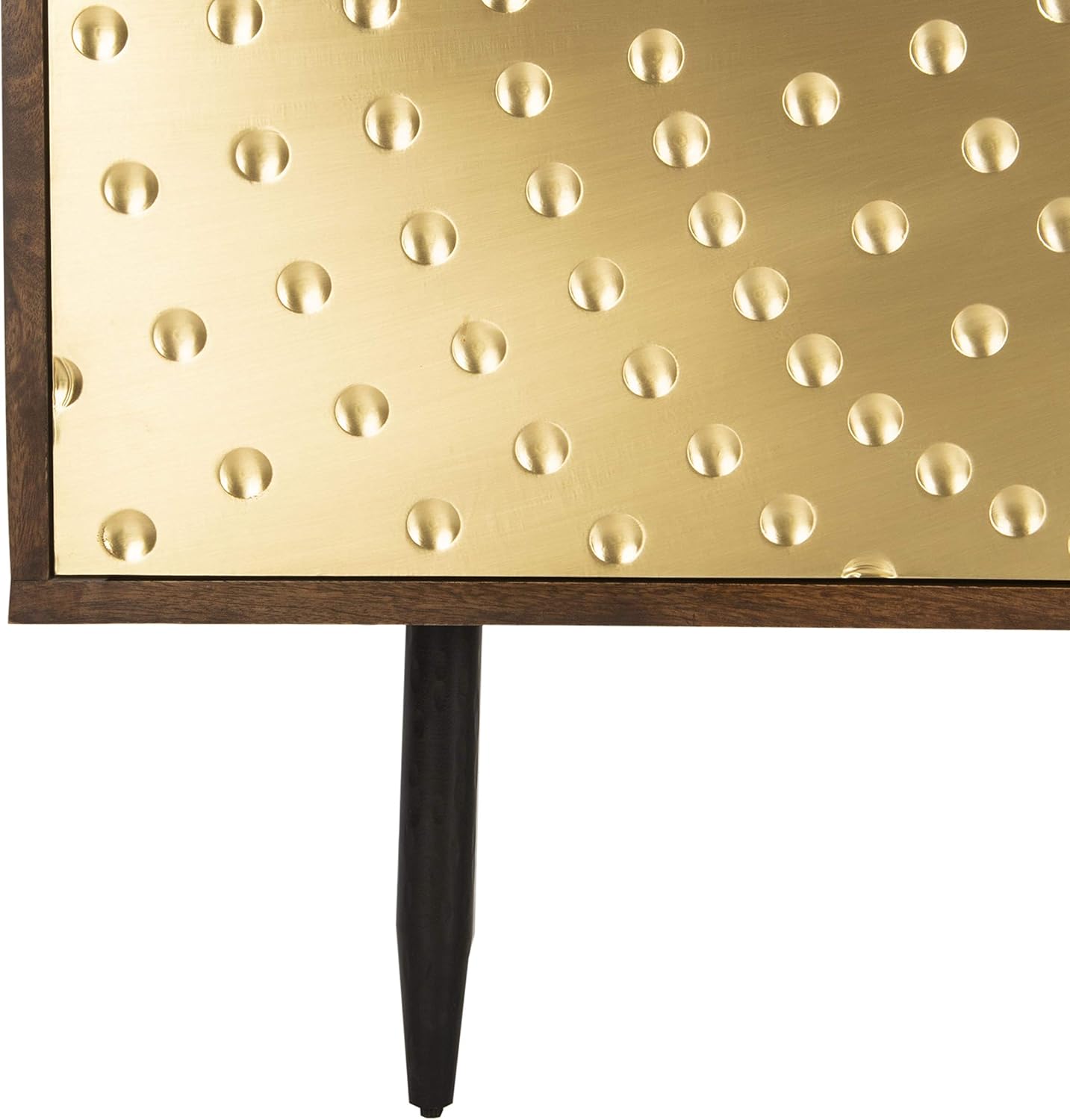 Safavieh Couture Home Dessaray Modern-Art Deco Walnut and Shiny Brass 2 ...