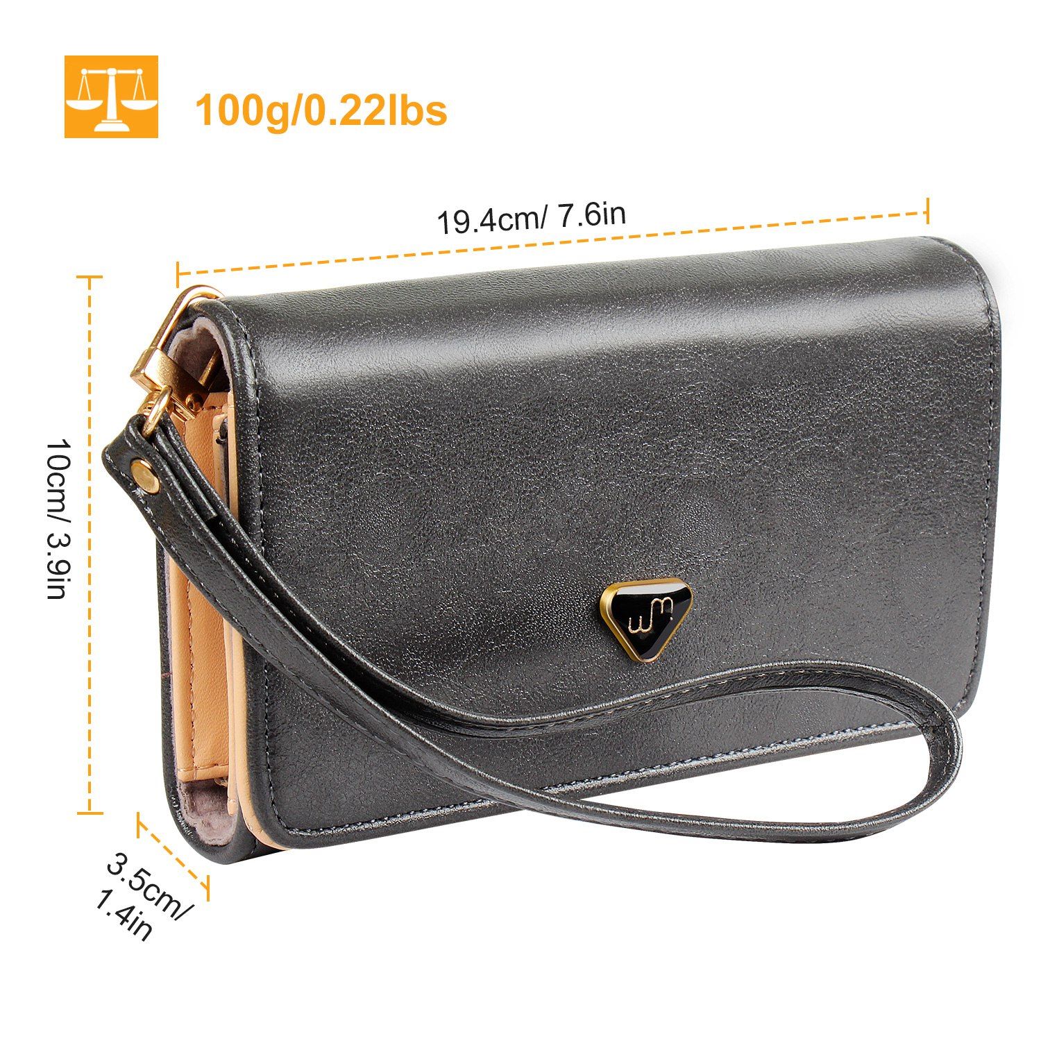 Women Wristlet Wallet PU Leather Lady Purse Credit Card Holder 4 Card ...