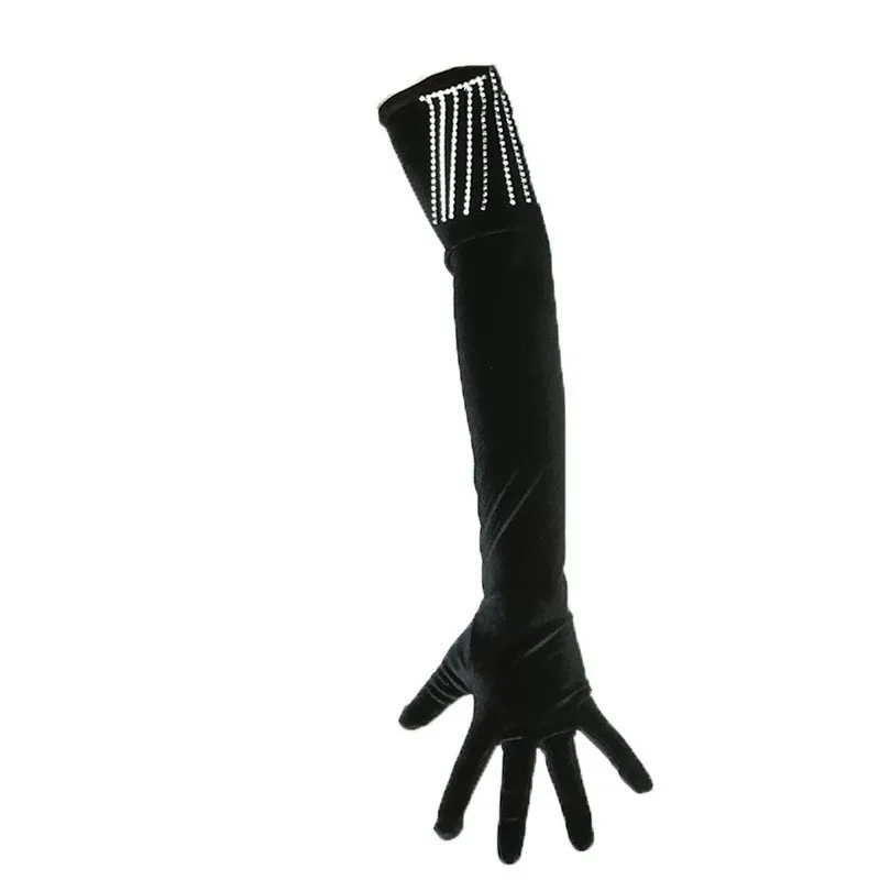 Party Gloves 20s Flapper Gatsby Accessories Velvet