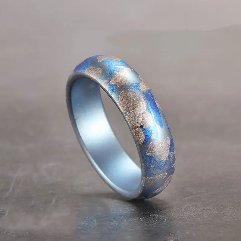 Hand Engraved Titanium Hoop Ring Couple Necklace Pendant