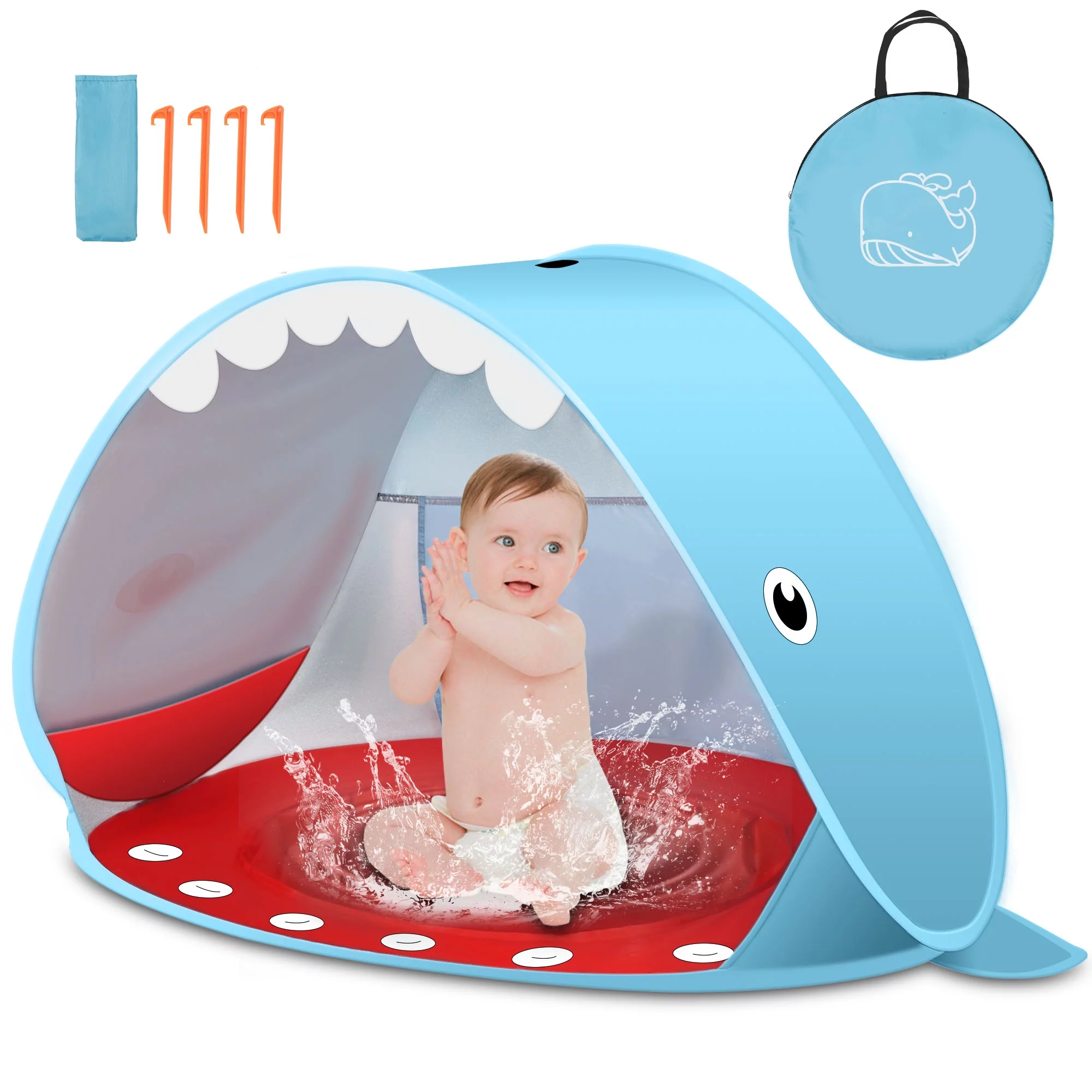 Wisairt Baby Beach Tent, Pop up Beach Tents Sun Shelter with UPF 50+ UV ...