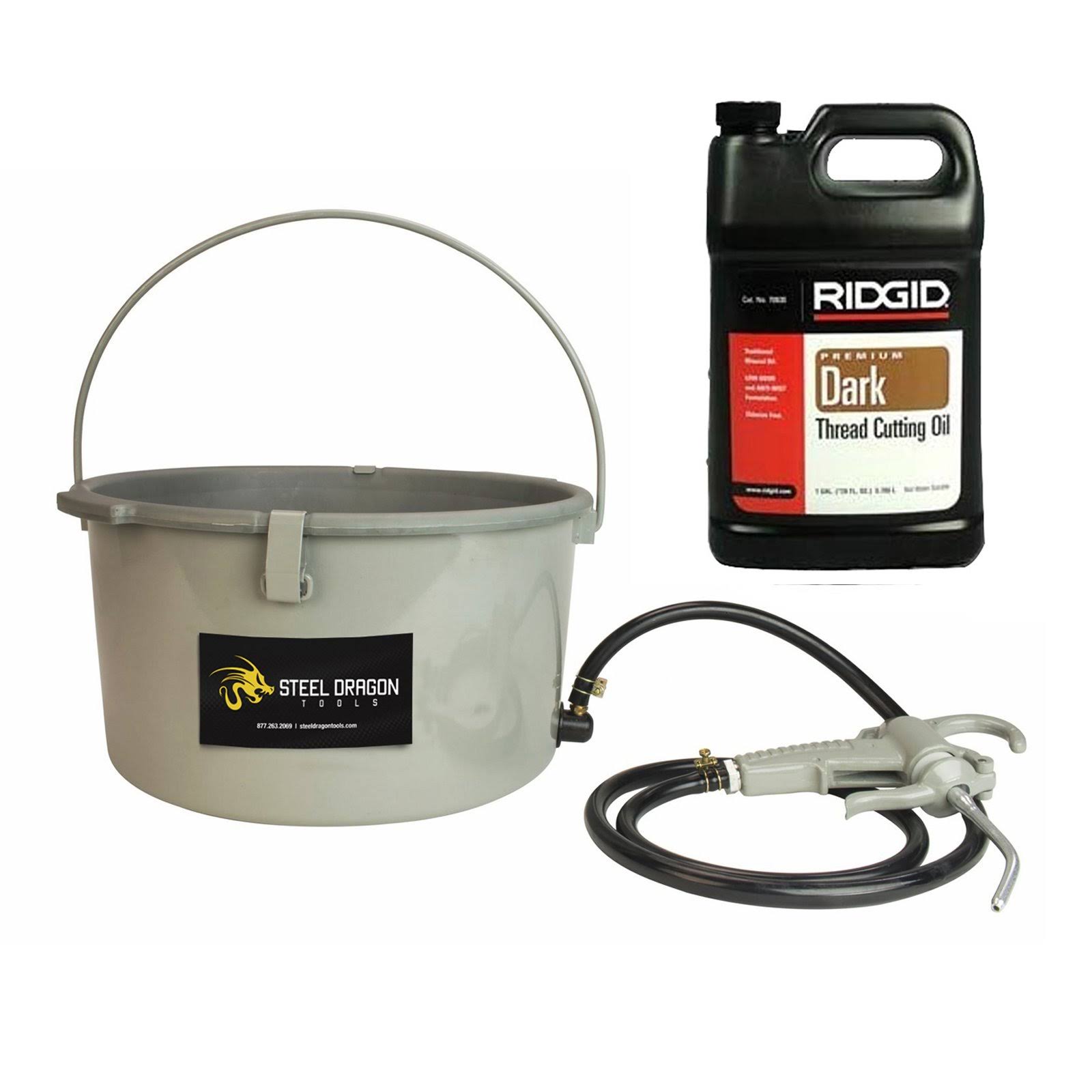 Steel Dragon Tools 418 Oiler u0026 1 Gallon Ridgid Dark Threading Oil ...