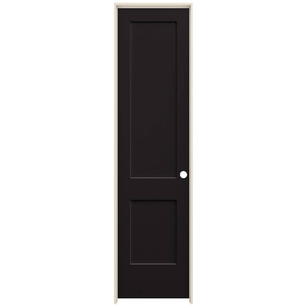 JELD-WEN 24 in. x 96 in. Monroe Black Painted Left-Hand Smooth Solid ...