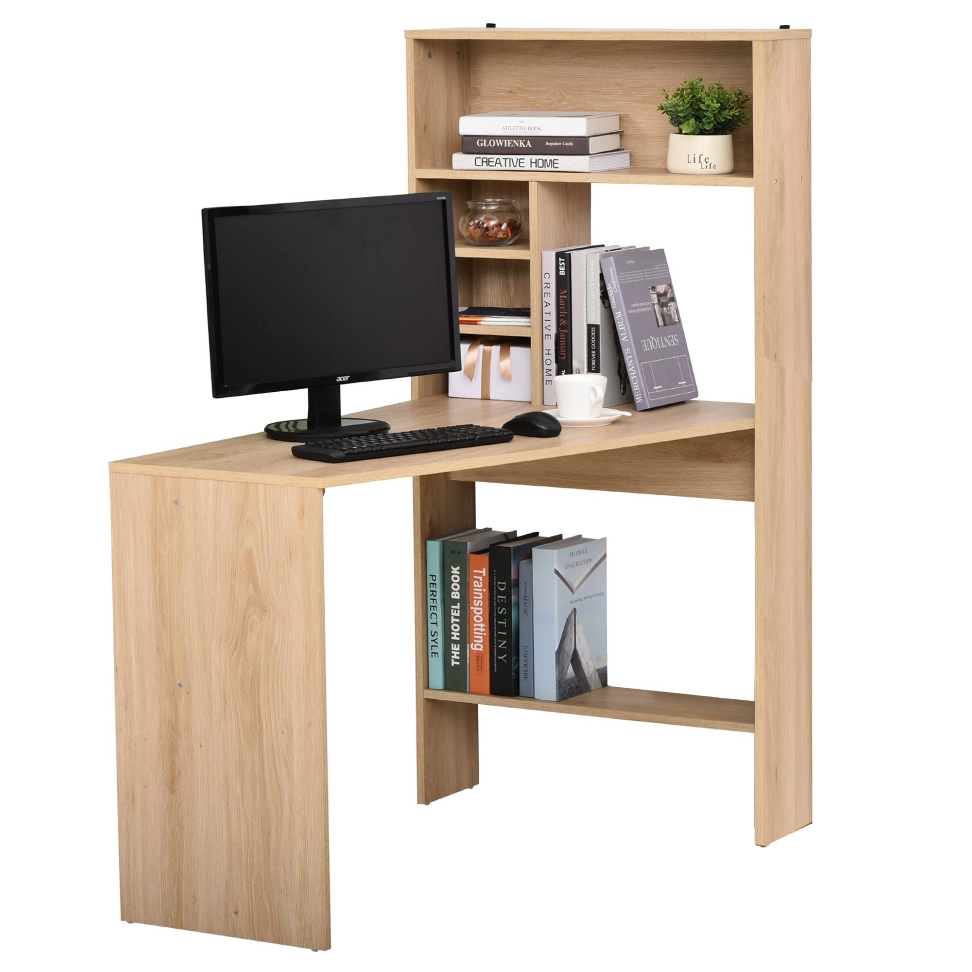 HOMCOM Nordic Style Wooden Computer Desk Workstation PC Laptop Writing ...