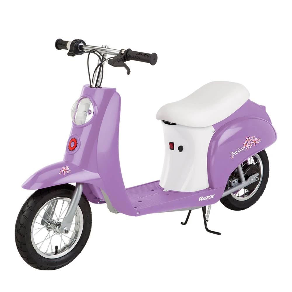 Razor Pocket Mod Miniature Euro 24V Electric Retro Scooter, Purple ...